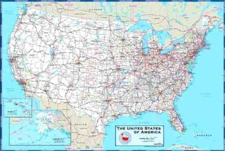 United States Road Map Printable Of Usa With And Cities – Peterbilt ...