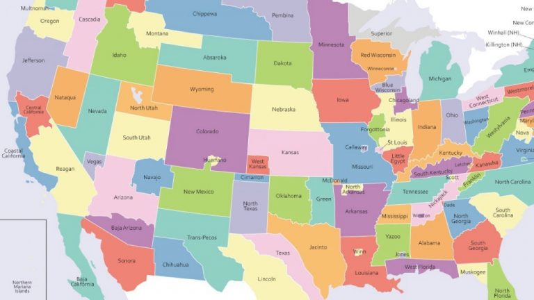 Us Secession Map Of 124 States - Youtube With Disunited States Of ...