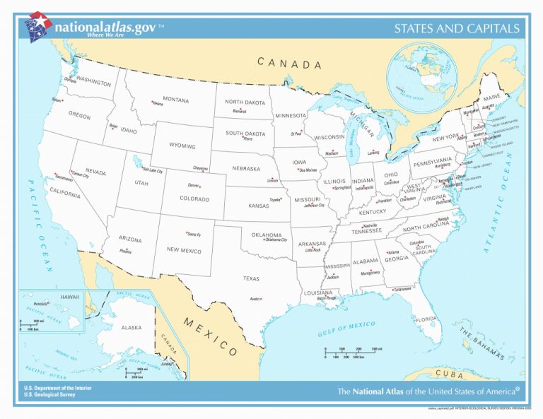 Us State Map Puzzle Web Game The 50 States Of United Labeling For ...