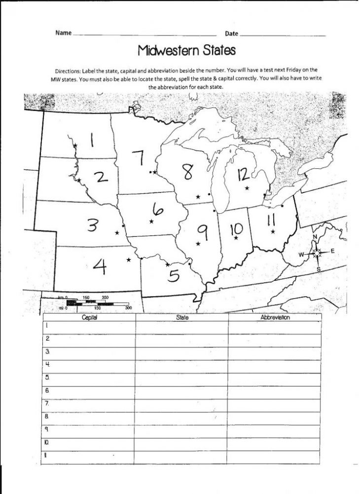 Us State Map Quiz Printable Us Capitals Map Quiz Printable State In ...