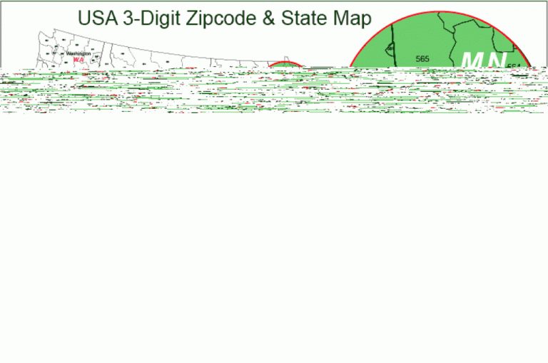 Usa Editable Zip Codes Of America For Zip Code Maps By State ...