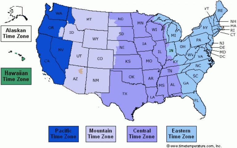Usa Time Zones Map Of America With Area Codes Picture - Healthy Tips In ...