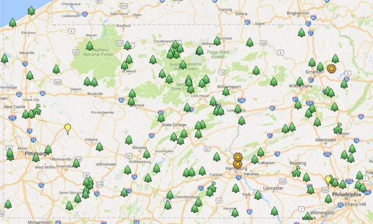 Visiting All 117 Pa State Parks in Pa State Parks Map | Printable Map