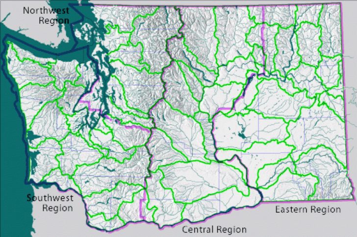 Washington State Flow Monitoring Network | Map-Based River And With ...