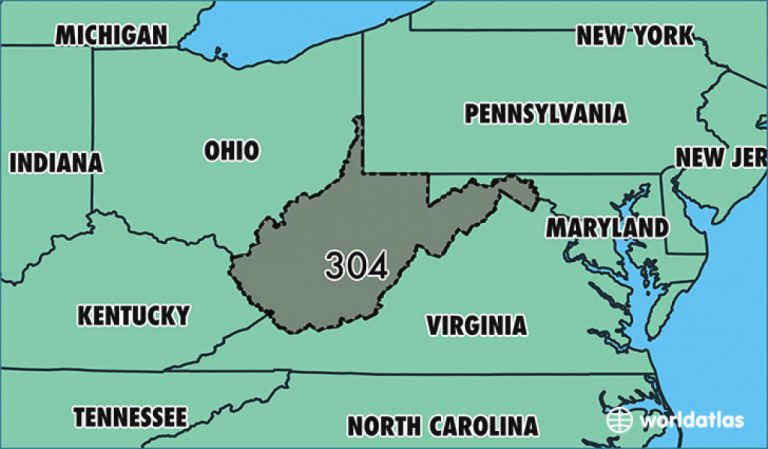 Where Is Area Code 304 / Map Of Area Code 304 / Charleston, Wv Area ...